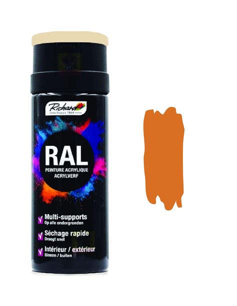 Peinture bombe aérosol orange traffic RAL 2009 Peinture Tendance