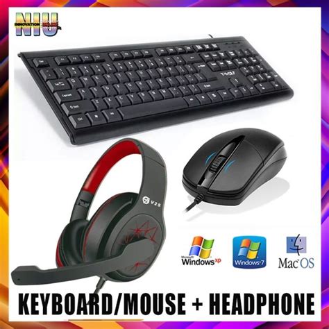 Bundle T15 Keyboard And Mouse Combo With V2s K2pro 3 5mm Wired Gaming Headphone No Specific