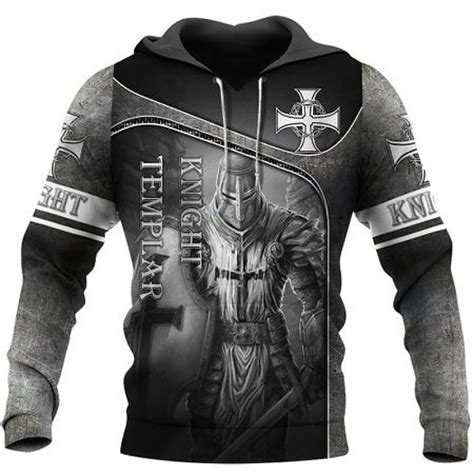 The Last Templar Crusader Knights Templar Crusader Hoodie Cartoon Manga