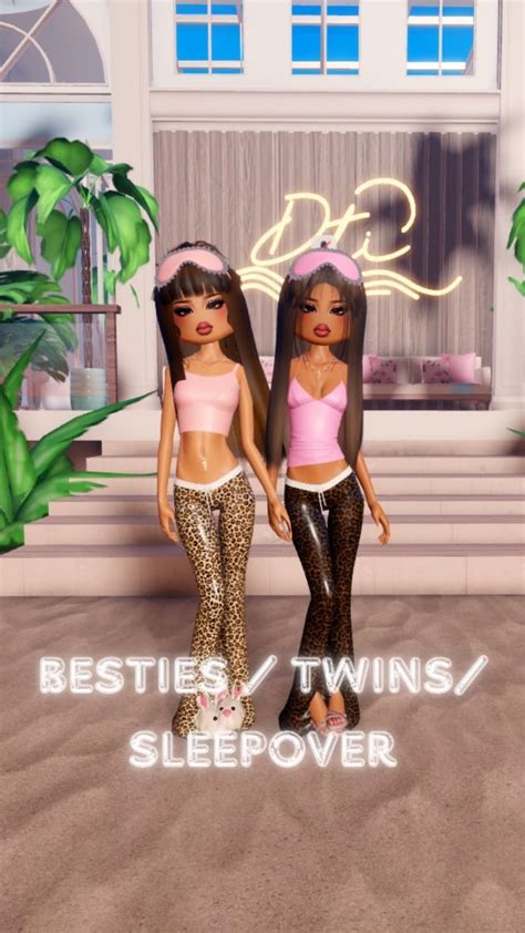 Besties Twins Sleepover Dti Outfits в 2024 г