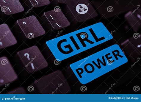 Conceptual Caption Girl Power Business Idea Assertiveness And Self