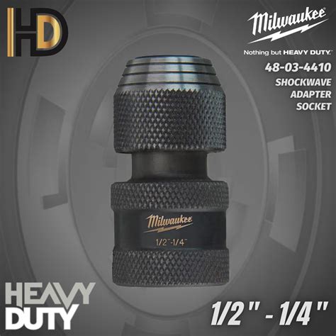 Milwaukee Shockwave Power Bit Socket Adapter 1 2 Square To 1 4 Hex
