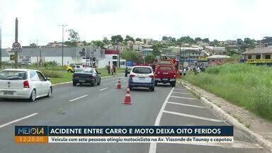 Meio Dia Paraná Ponta Grossa Acidente entre carro e moto deixa oito