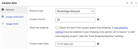 Managing Coupons In Woocommerce Documentation Woocommerce