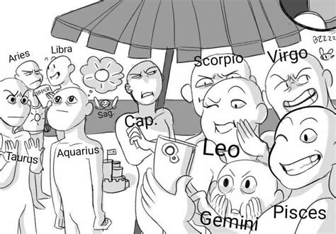 Zodiac Signs The Signs In Draw Your Squad Memes Draw The Squad