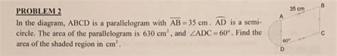 Solved Problem In The Diagram Abcd Is A Parallelogram Chegg
