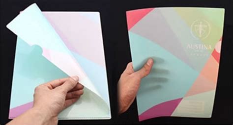 L Shape Folder Printing Singapore Custom Plastic Folders