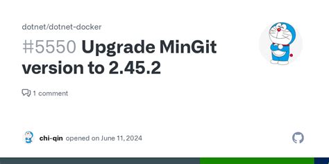 upgrade mingit version to 2 45 2 · issue 5550 · dotnet dotnet docker