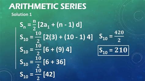 Grade 10 Mathematics Arithmetic Series Lesson Pptx Education