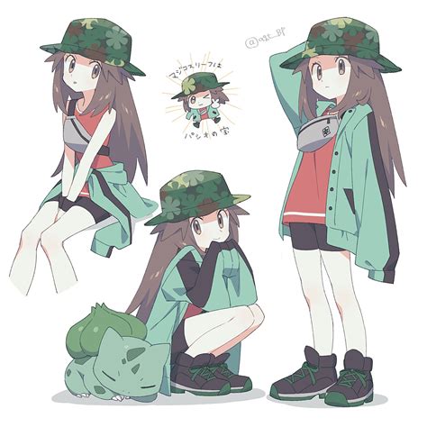 Leaf Bulbasaur And Leaf Pokemon And 1 More Drawn By Agata Agatha
