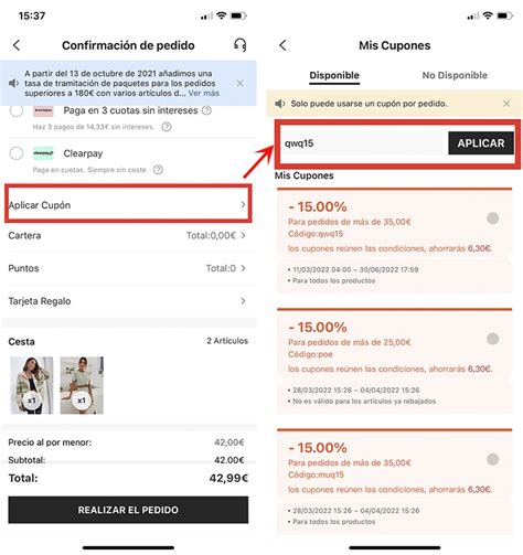 Cómo aplicar un código o cupón en Shein Guía FÁCIL
