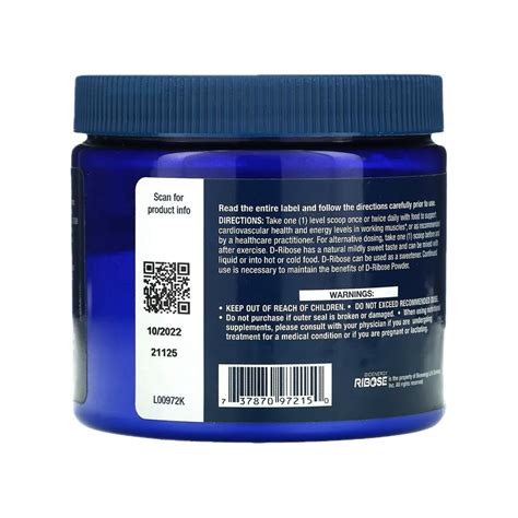 D Ribose Nicotinamide Riboside En Polvo 180g De Life Extensionlifee