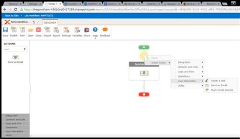 nintex workflow send an email using sharepoint 2013 or office 365