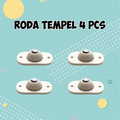 Jual Roda Kecil Tempel Tambahan 4in1 Roda Tempel Universal Roda Storage