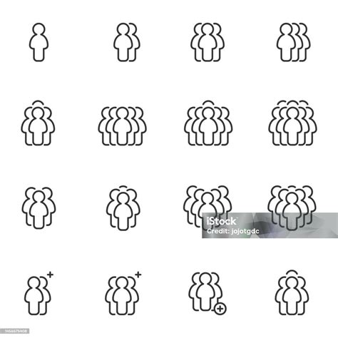 People Icons Person Work Group Team Vector Business People Stock