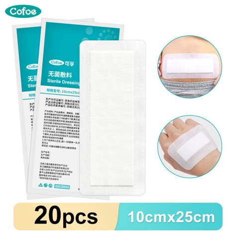 10 25cm Cofoe 20pcs Sterile Dressing Non Woven Stickers Breathable