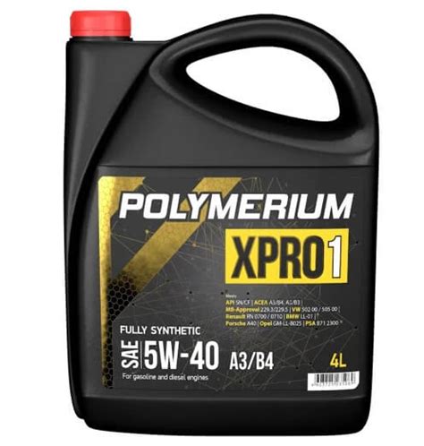 Синтетическое моторное масло Polymerium XPRO1 5W-40 A3/B4