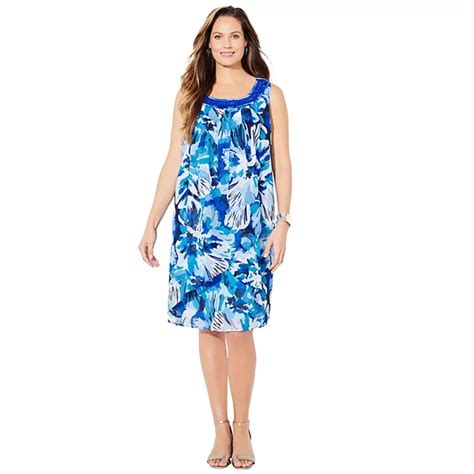 Catherines Womens Plus Size Tulip Overlay Dress