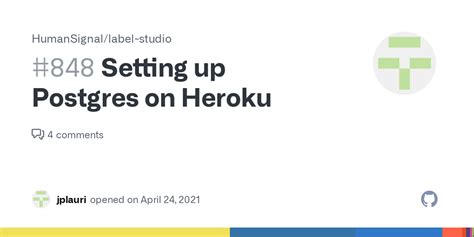 Setting Up Postgres On Heroku Issue 848 HumanSignal Label Studio