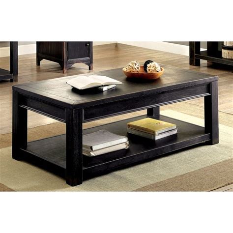 Cosbin Rustic Bold Antique Black Coffee Tables House Design And