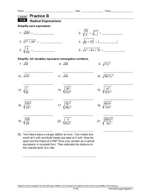 Fillable Online Simplifying Exponential Expressions Worksheet Fax Email Print PdfFiller