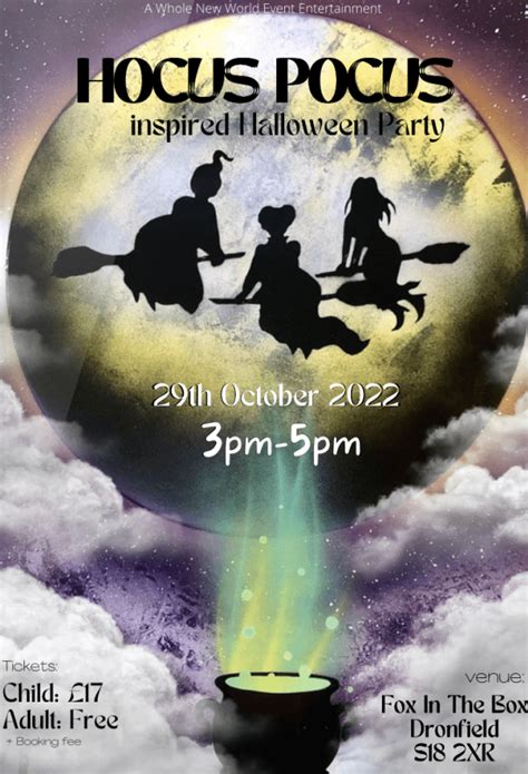 Hocus Pocus Inspired Halloween Party At Fox In The Box Bar And Function Rooms Event Tickets From