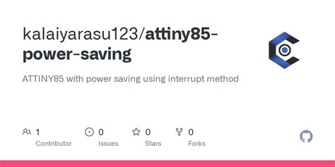 Github Kalaiyarasu123attiny85 Power Saving Attiny85 With Power