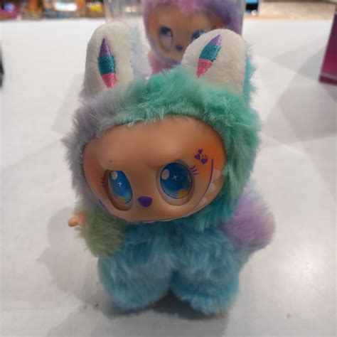 מארז הפתעה ליום אחד קופסה שקופה תואם לבובו פרווה זנב בובה איכותית Labubu The Monster