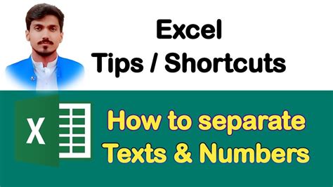 How To Separate Texts And Numbers In Ms Excel Separate Texts And Numbers In Excel Tips And