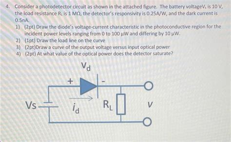 Solved 4 Consider A Photodetector Circuit As Shown In The Chegg