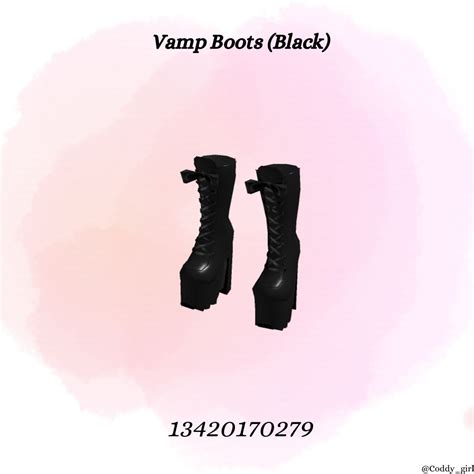 Black Draculuara Boots Boots Code Roblox Roblox Roblox Codes