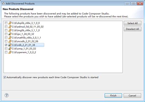 CCS BIOSLINUXMCSDK Ndk 2 21 01 38 Cannot Be Added To CCS5 4