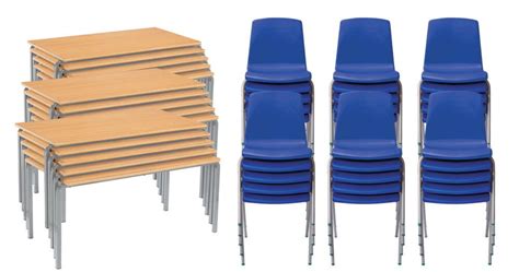 Smartbuy Class Pack Stacking Tables And Chairs