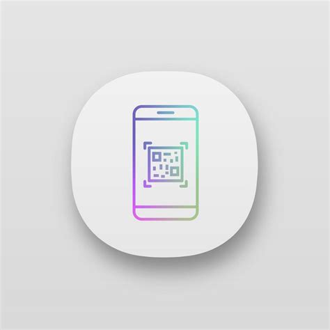 Qr Code Scanning Smartphone App Icon Matrix Barcode Scanner 2d Code