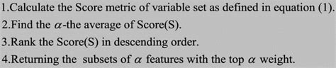 Pseudo Code For Correlation Based Feature Selection Cfs Download