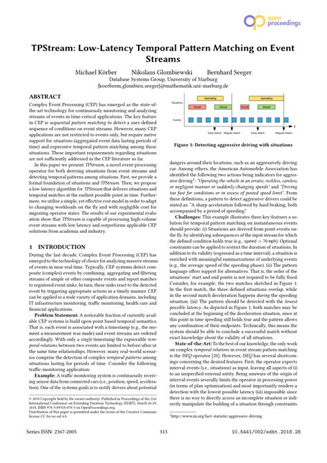 PDF TPStream Low Latency Temporal Pattern Matching On Event Streams