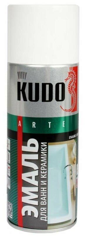 Эмаль KUDO для реставрации ванн и керамики, белый, 520 мл, 6 шт ...