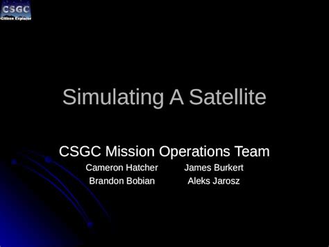 Ppt Simulating A Satellite Dokumentips