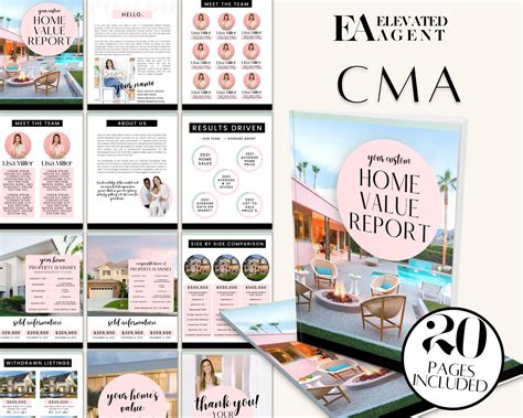 Real Estate CMA Home Value Report Realtor Cma Template Etsy