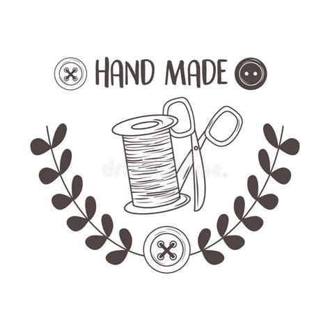 Scissors And Sewing Thread Stock Vector Illustration Of Needle 110709925