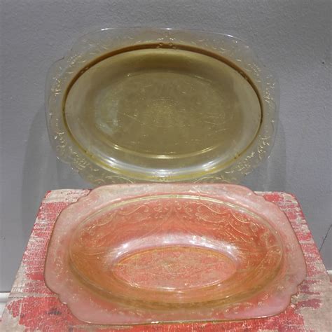 Madrid Pattern Amber Depression Federal Glass Etsy