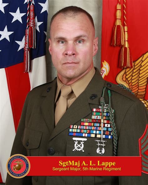Sergeant Major Anthony L Lappe 1st Marine Division Biography