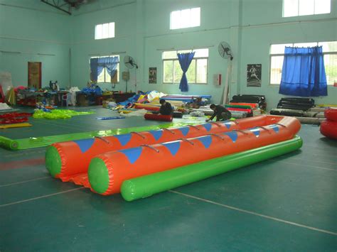 Colorful Inflatable Double Banana Boat For 12 People Inflatable Water