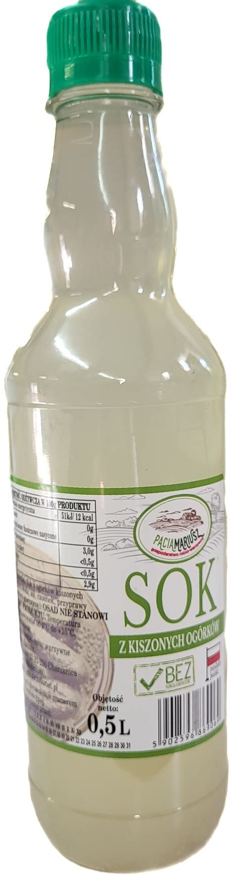 Sok z Kiszonych Ogórków Nowość 500ml Zakwas Kiszony Ogórek 0 5l Bio