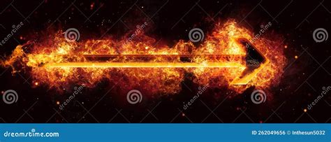 3d Illustration Of Fired Flaming Arrows Stock Illustration
