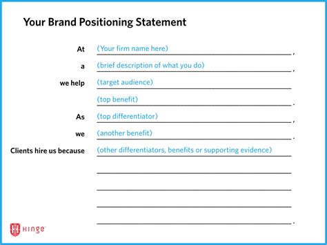 Brand Positioning Statement Personal Brand Statement Examples Personal Brand Statement Brand