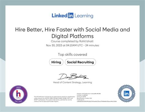 Rohit Bhatt On Linkedin Certificate Of Completion