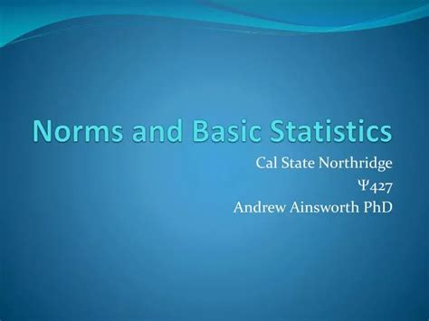 Ppt Norms And Basic Statistics Powerpoint Presentation Free Download