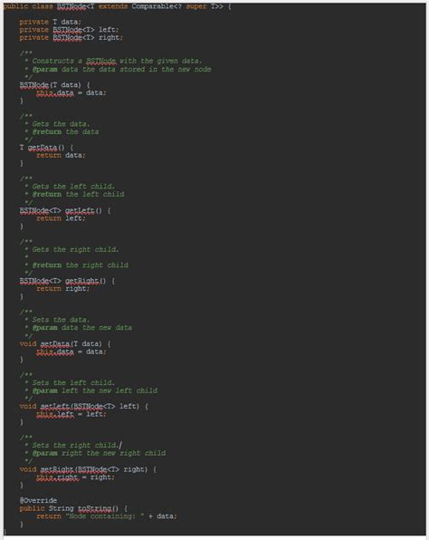 solved public class bstnode private t data private bstnode