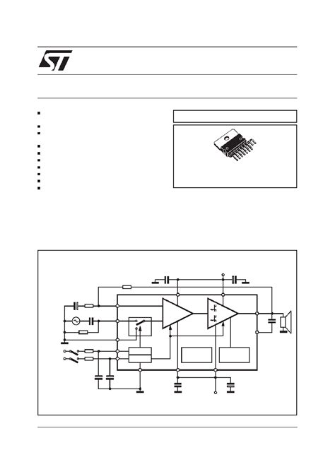 TDA Datasheet Pages STMICROELECTRONICS V W DMOS AUDIO AMPLIFIER WITH MUTE ST BY